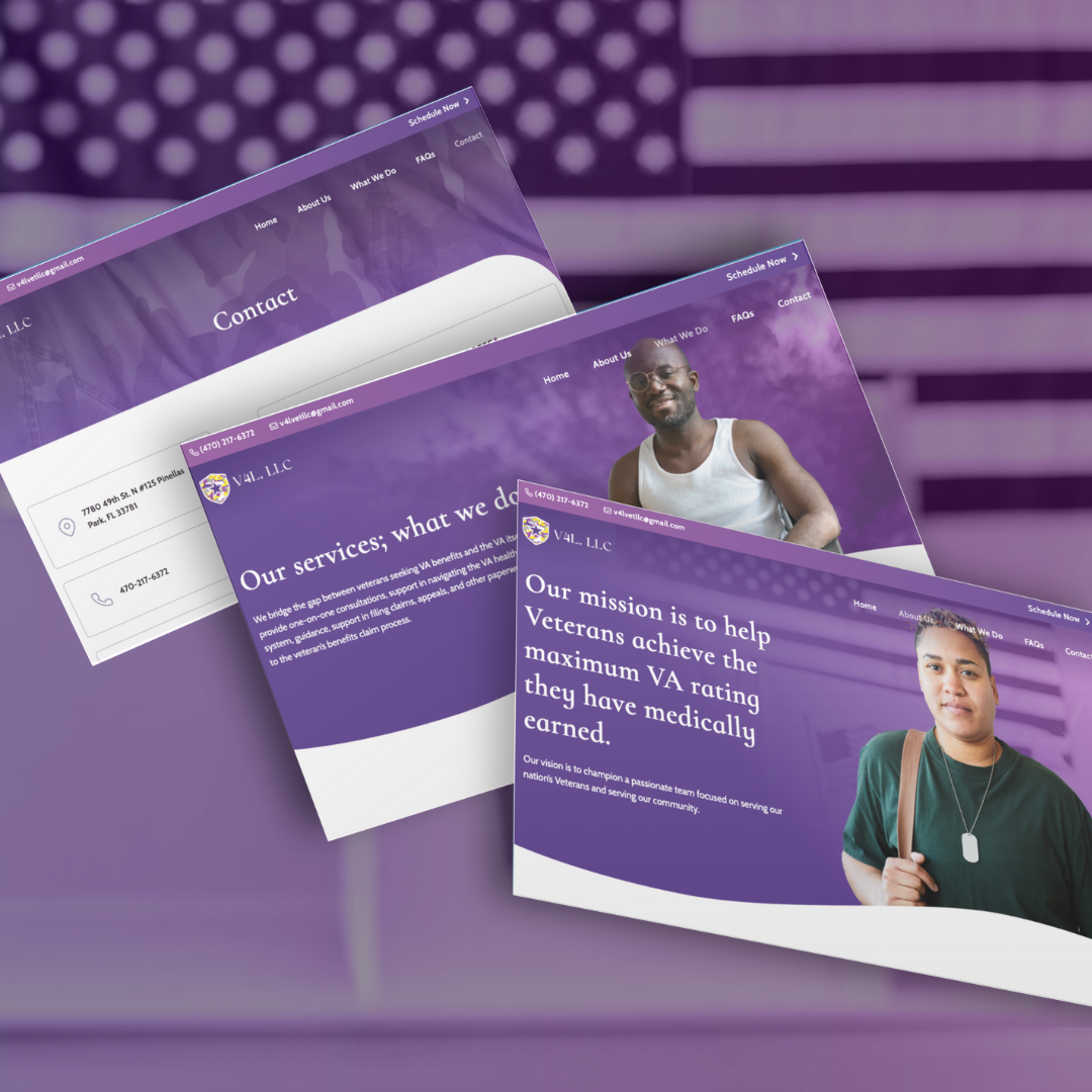 Logo & Website Design for VA Benefits in Ellenwood, GA | Moonlit Media LLC